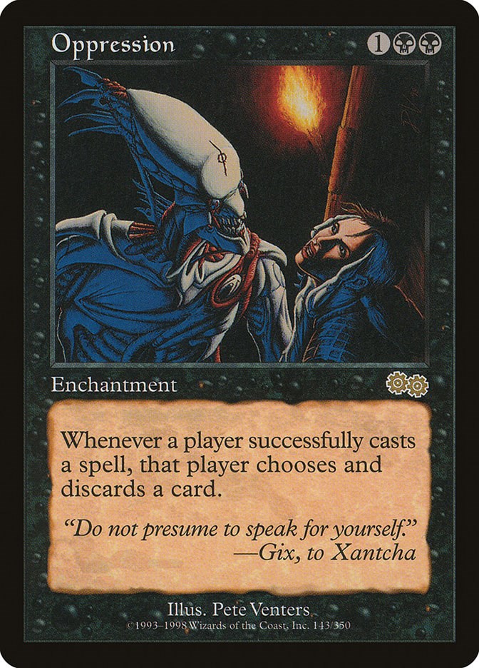 Oppression - Urza's Saga - Magic: The Gathering