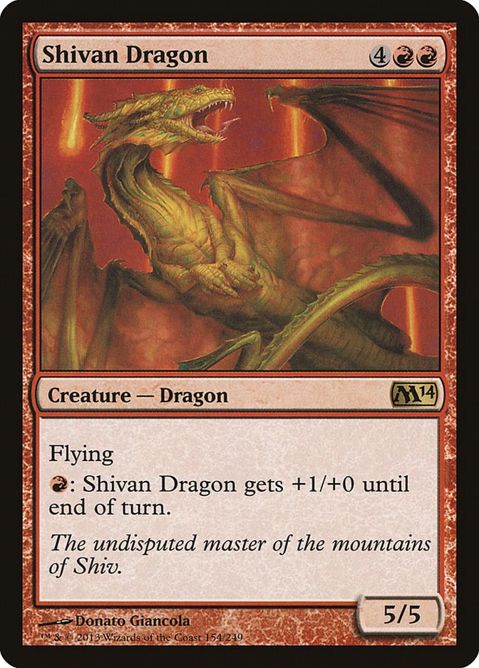 Shivan Dragon - Magic 2014 (M14) - Magic: The Gathering