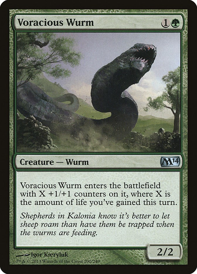 Voracious Wurm - Magic 2014 (M14) - Magic: The Gathering
