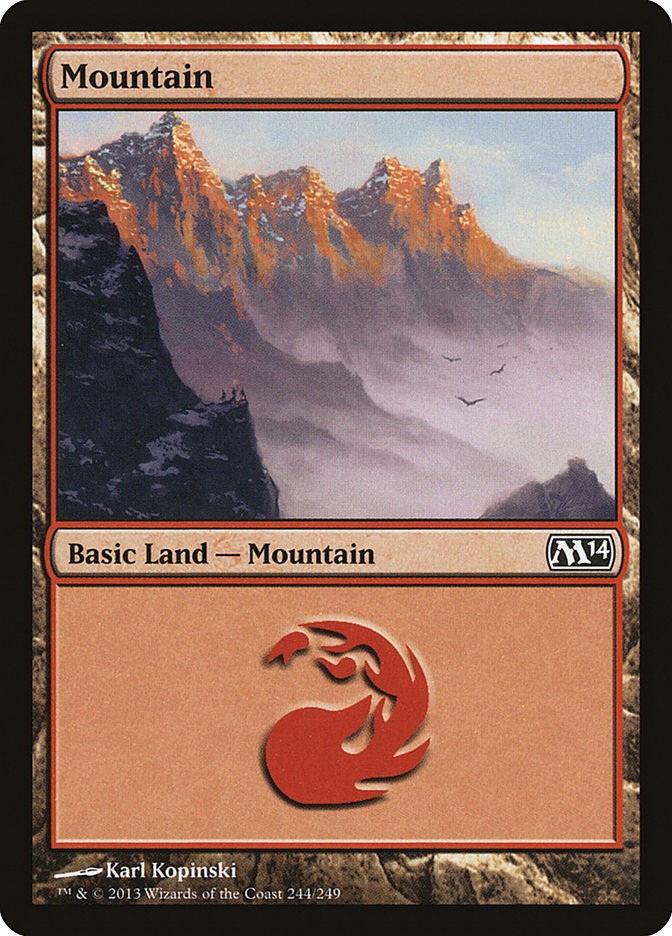 Mountain (244) - Magic 2014 (M14) - Magic: The Gathering