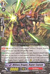 Military Dragon, Raptor Captain - Blue Storm Armada - Cardfight Vanguard