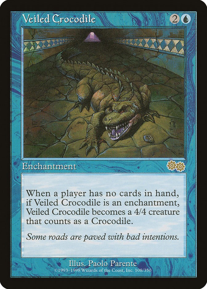 Veiled Crocodile - Urza's Saga - Magic: The Gathering