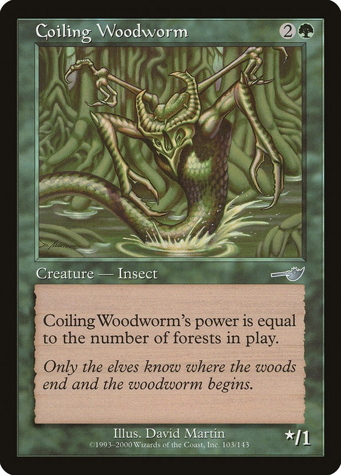 Coiling Woodworm - Nemesis - Magic: The Gathering