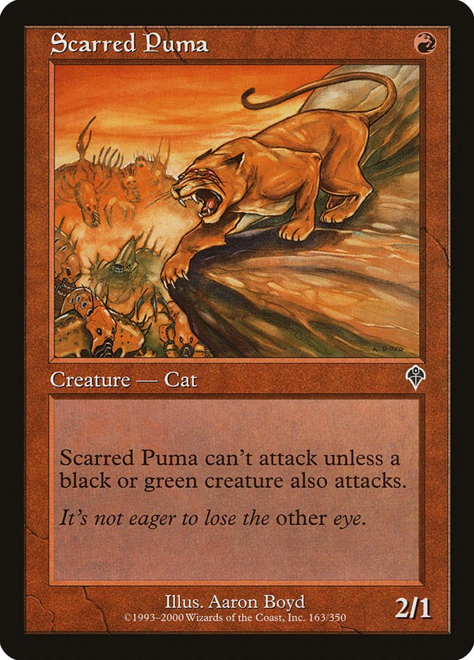 Scarred Puma - Invasion - Magic: The Gathering