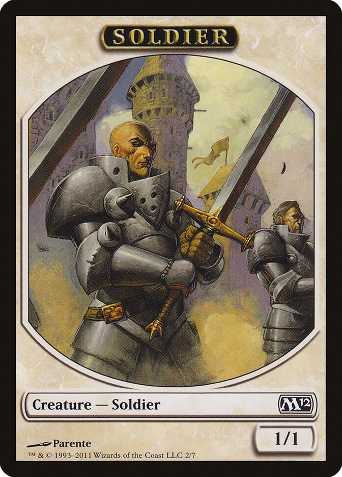 Soldier Token - Magic 2012 (M12) - Magic: The Gathering