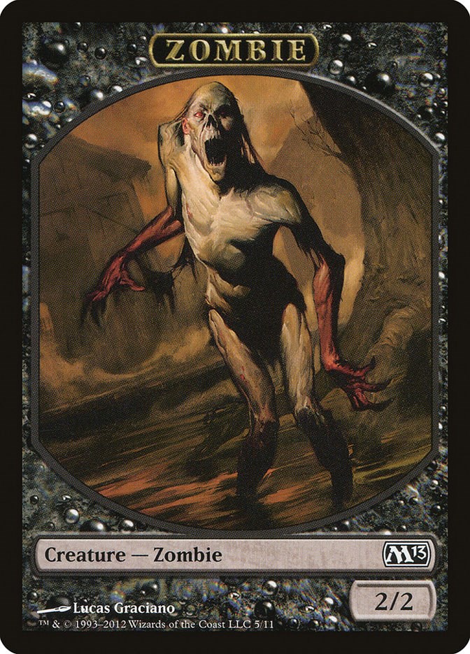 Zombie Token - Magic 2013 (M13) - Magic: The Gathering