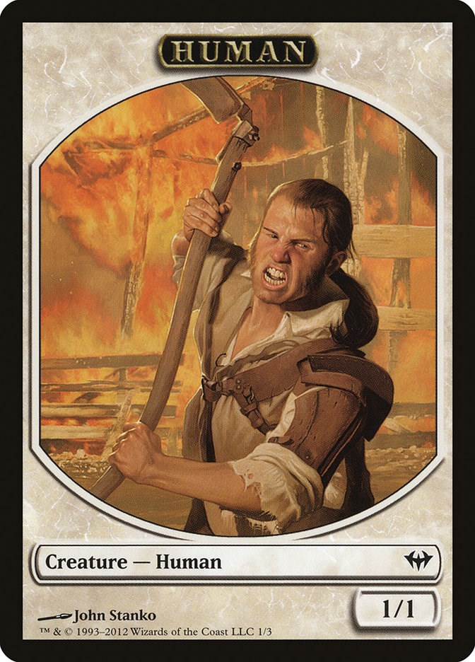 Human Token - Dark Ascension - Magic: The Gathering