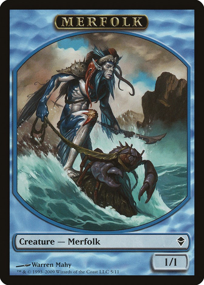 Merfolk Token - Zendikar - Magic: The Gathering