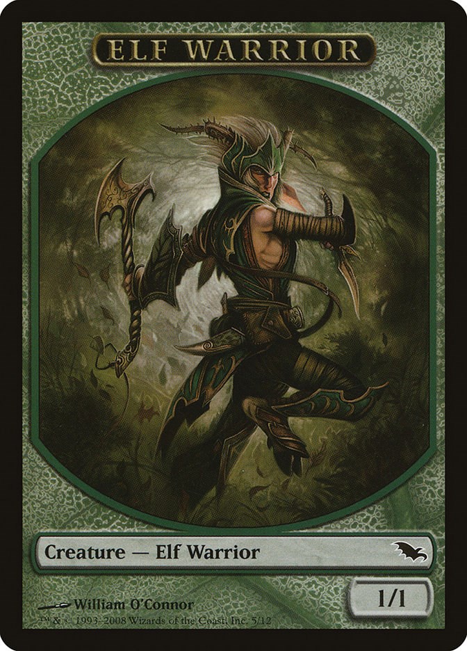 Elf Warrior Token (5) - Shadowmoor - Magic: The Gathering