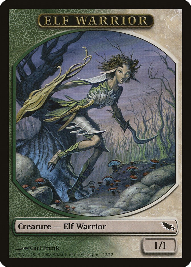 Elf Warrior Token (12) - Shadowmoor - Magic: The Gathering