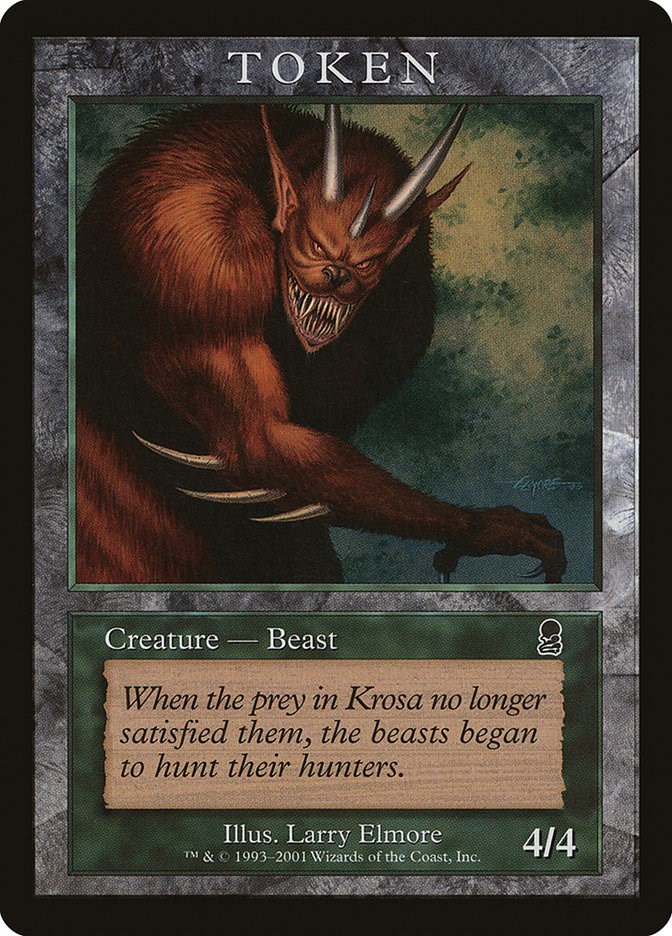 Beast Token (ODY) - Magic Player Rewards - Magic: The Gathering