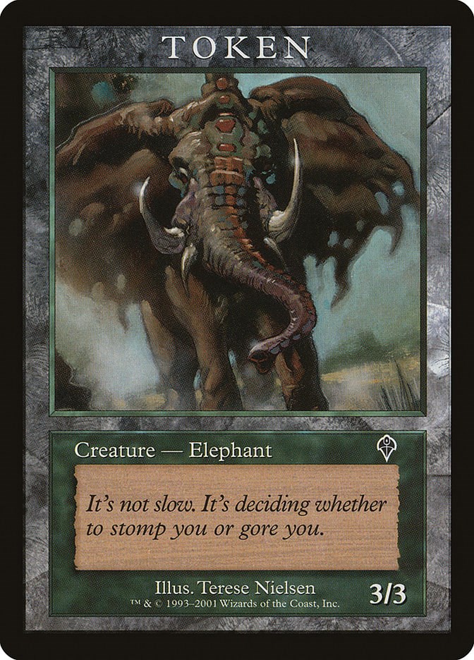 Elephant Token (INV) - Magic Player Rewards - Magic: The Gathering