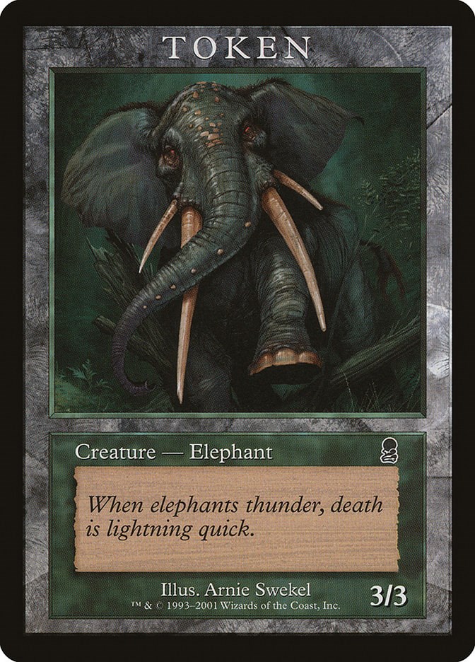Elephant Token (ODY) - Magic Player Rewards - Magic: The Gathering