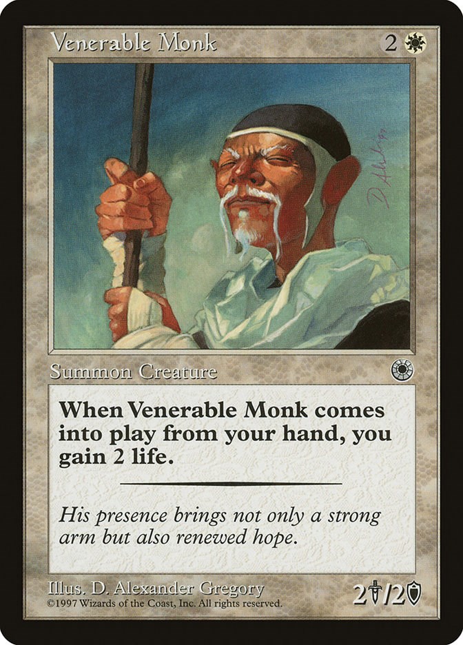 Venerable Monk - Portal - Magic: The Gathering