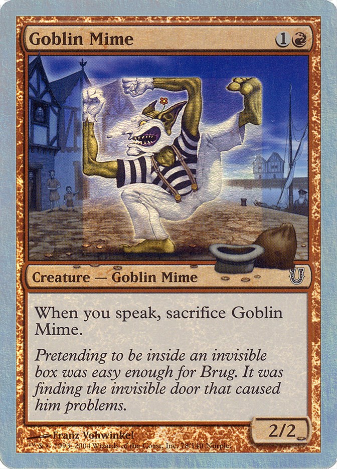 Goblin Mime (Alternate Foil) - Unhinged - Magic: The Gathering