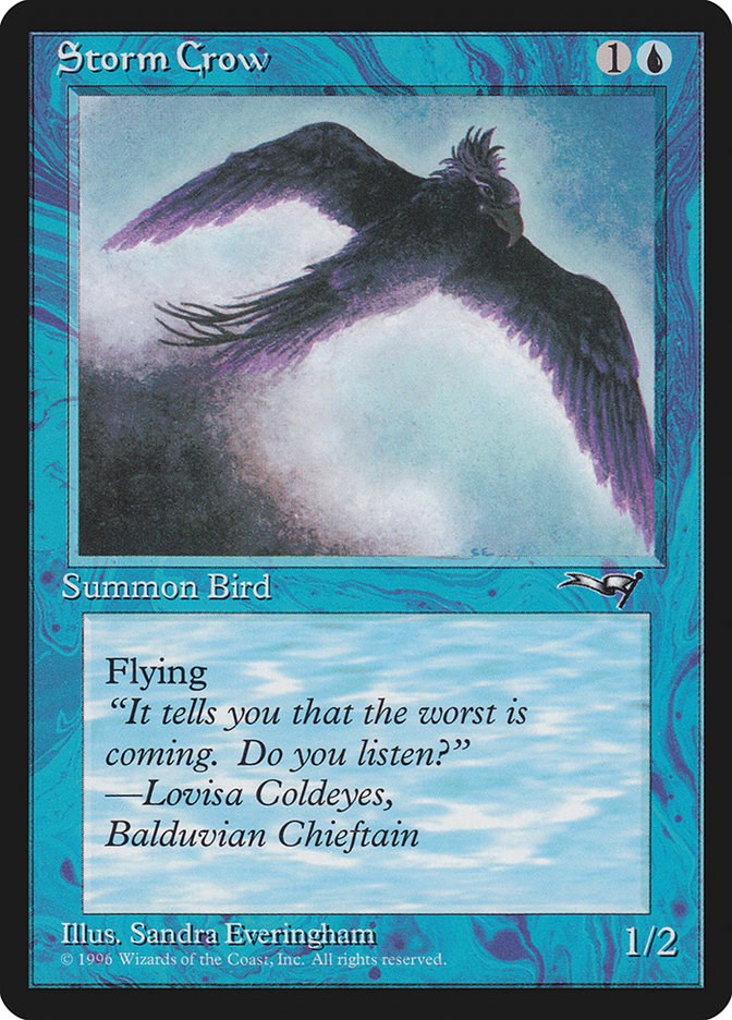 Storm Crow (Flying Right) - Alliances - Magic: The Gathering