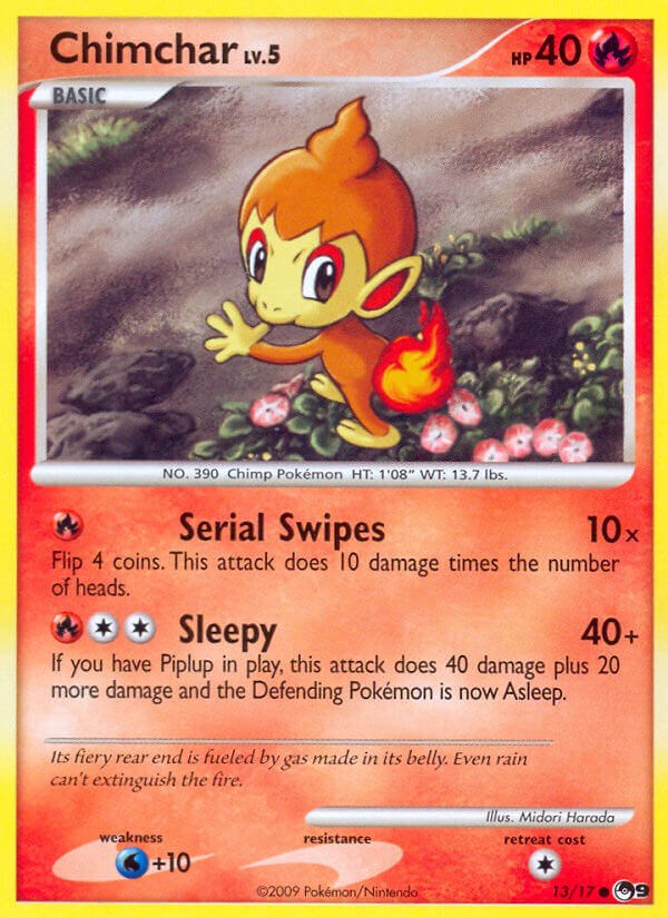 Pokemon Chimchar Evolution Cards