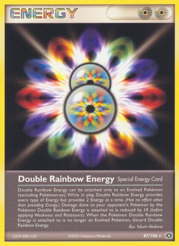 Double Rainbow Energy - Emerald - Pokemon