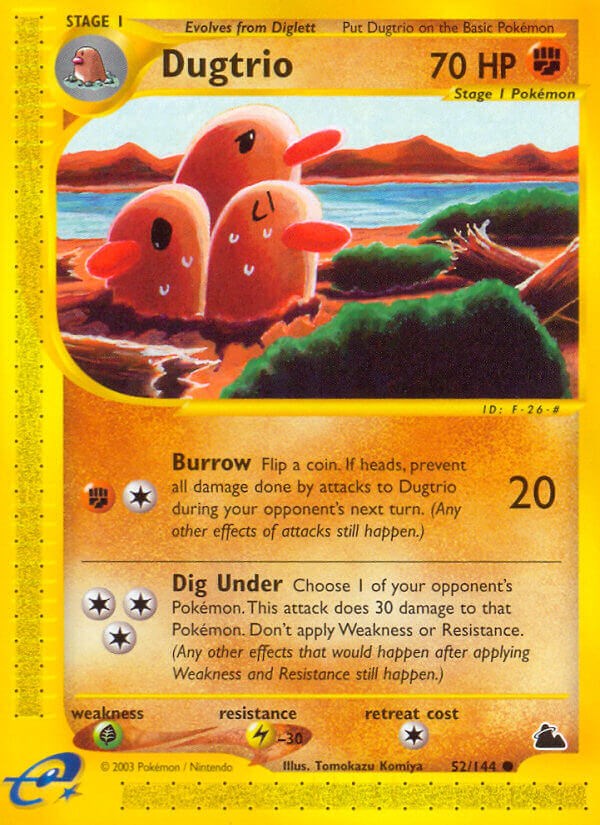 Pokemon Dugtrio Card