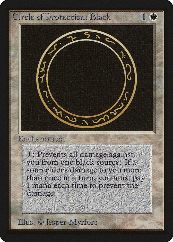 Circle of Protection: Black - Beta Edition - Magic: The Gathering