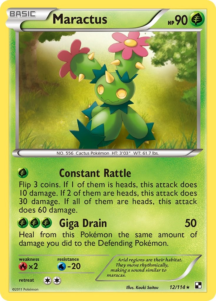 Maractus (12) - Black and White - Pokemon