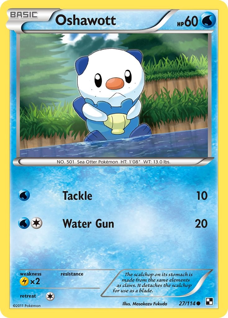 Pokemon Oshawott Evolution Cards