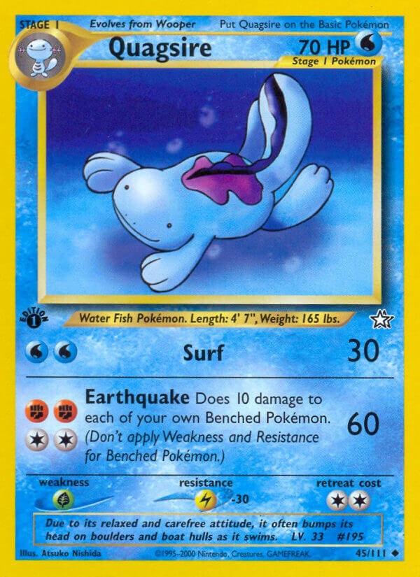 Quagsire - Neo Genesis - Pokemon