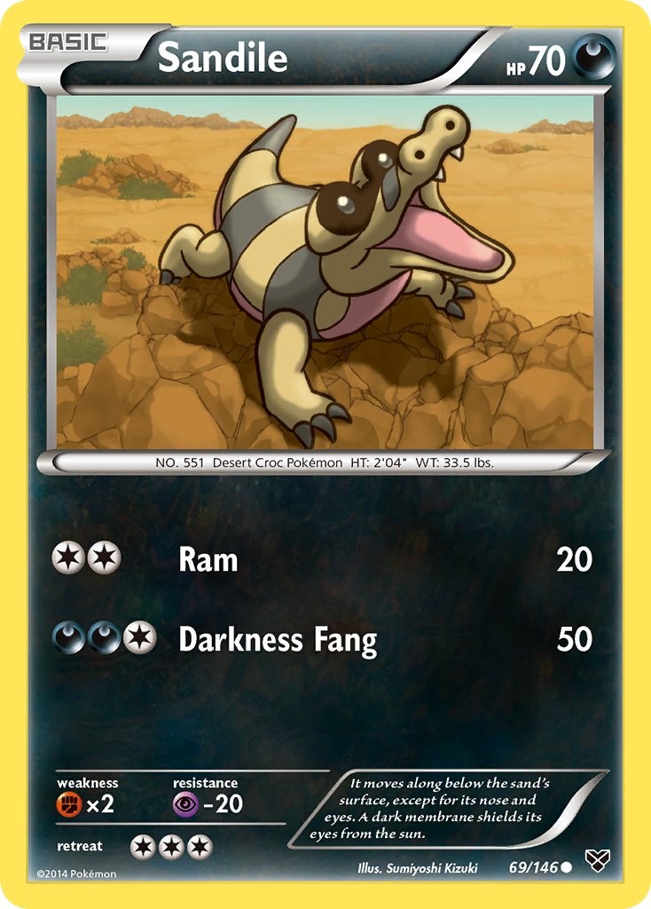 Sandile - XY Base Set - Pokemon