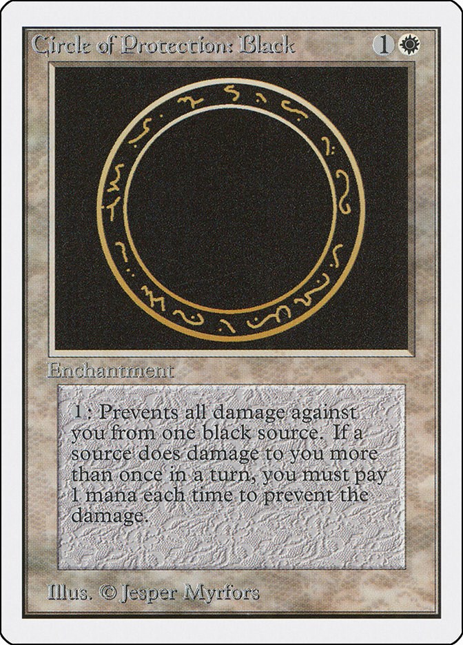 Circle of Protection: Black - Unlimited Edition - Magic: The Gathering