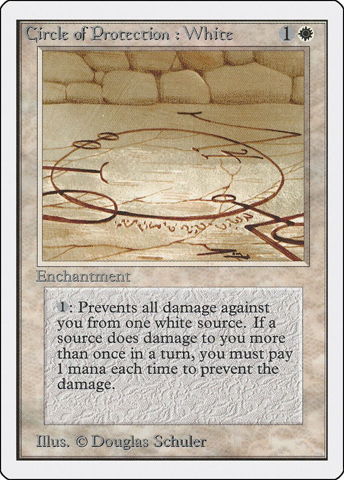 Circle of Protection: White - Unlimited Edition - Magic: The Gathering