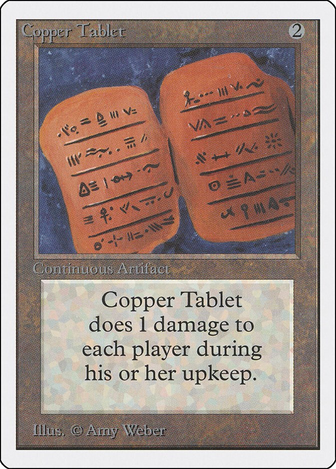 Copper Tablet - Unlimited Edition - Magic: The Gathering