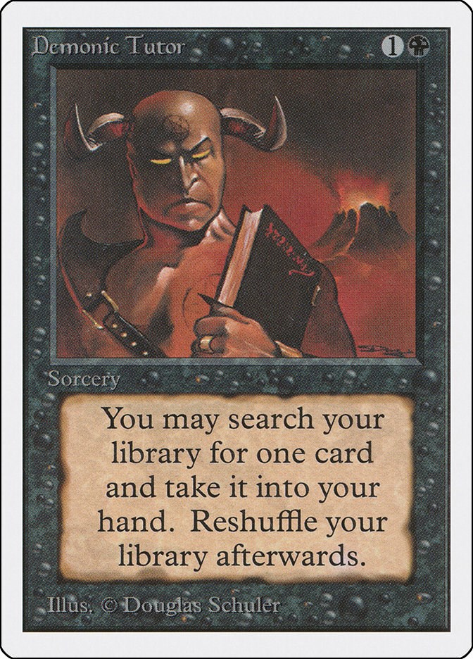Demonic Tutor - Unlimited Edition - Magic: The Gathering