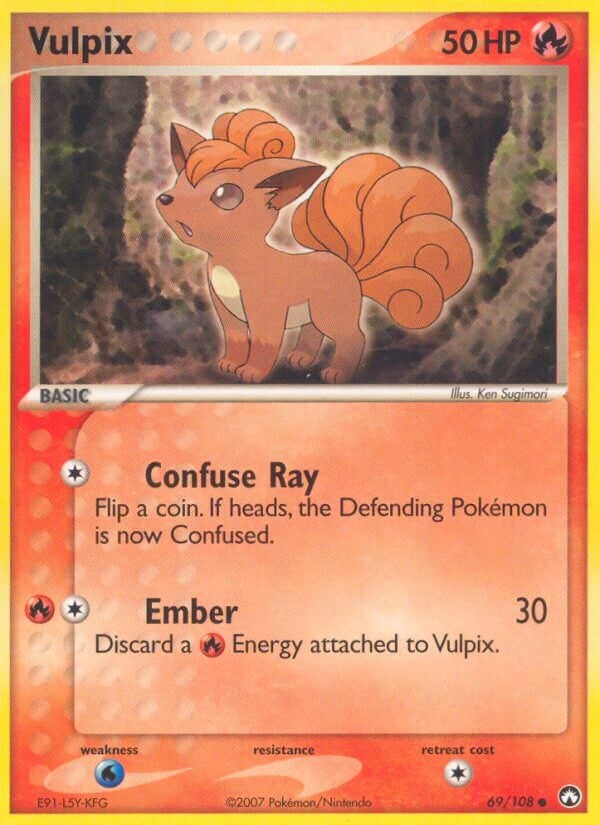 Vulpix Pokemon Card