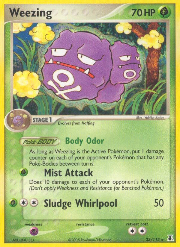 Pokemon Weezing Card