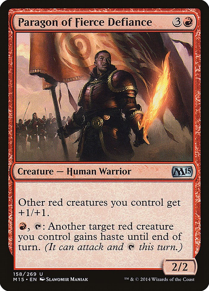 Paragon of Fierce Defiance - Magic 2015 (M15) - Magic: The Gathering