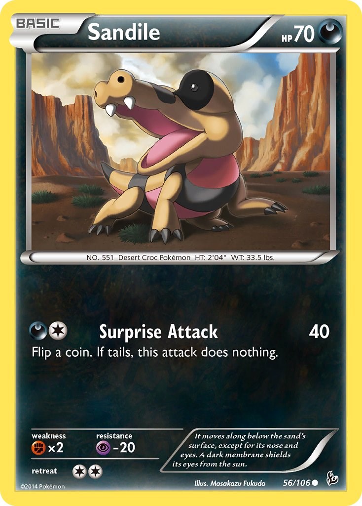 Sandile - XY - Flashfire - Pokemon