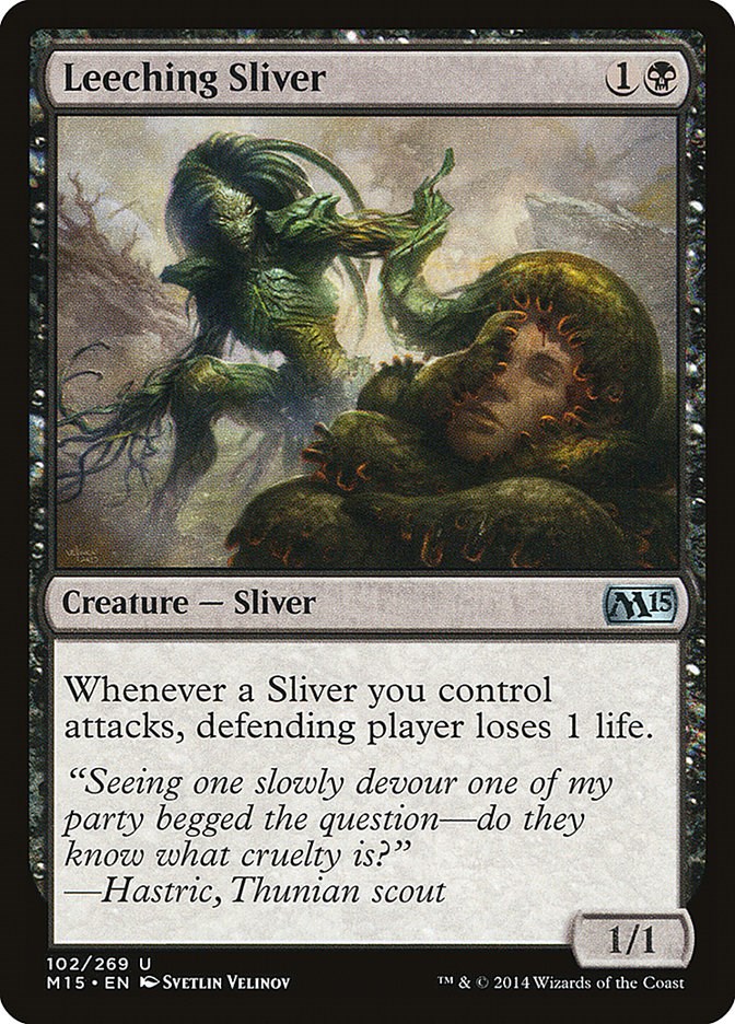 Leeching Sliver Magic 2015 M15 Magic The Gathering