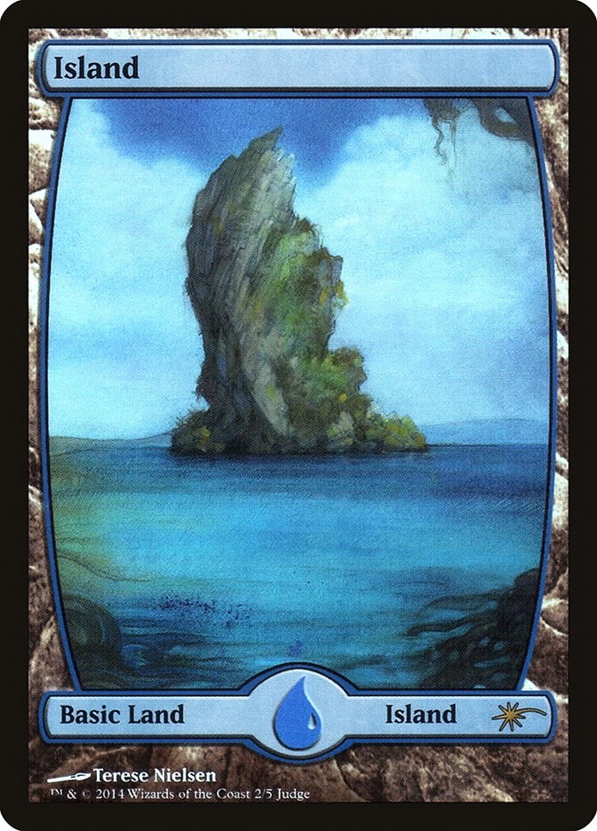 Island - Full Art (2) - Judge Promos - Magic: The Gathering