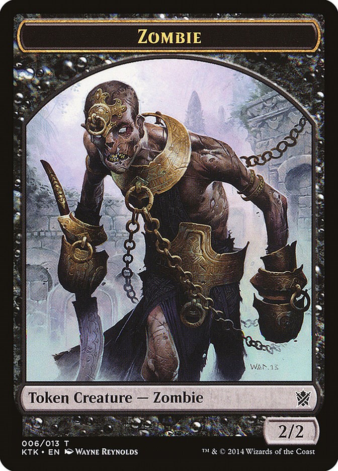 Zombie Token - Khans of Tarkir - Magic: The Gathering