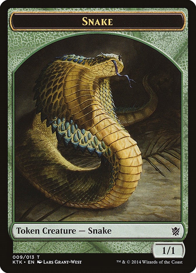 Snake Token - Khans of Tarkir - Magic: The Gathering
