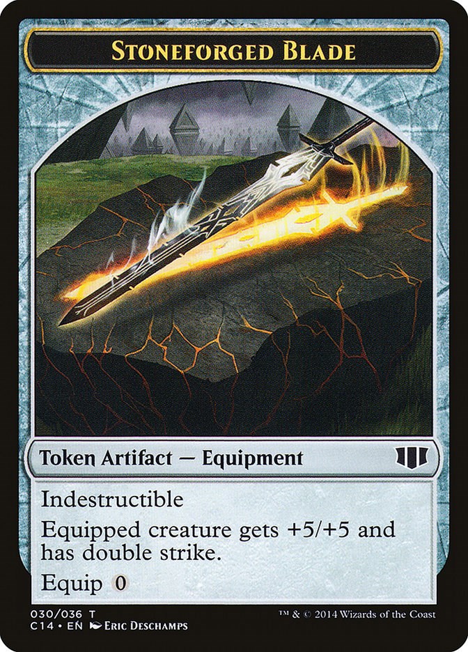 Stoneforged Blade // Germ Double-sided Token - Commander 2014 - Magic ...