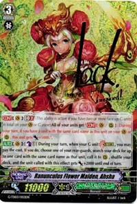 Ranunculus Flower Maiden, Ahsha (Signed Foil) - G-TD03: Flower Maiden of Purity - Cardfight Vanguard