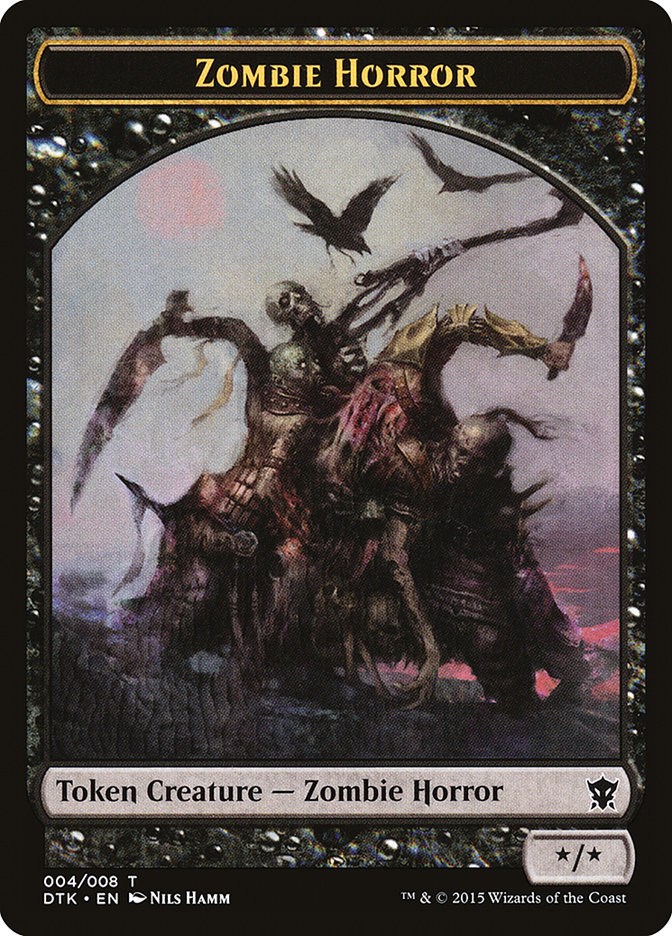 Zombie Horror Token - Dragons of Tarkir - Magic: The Gathering
