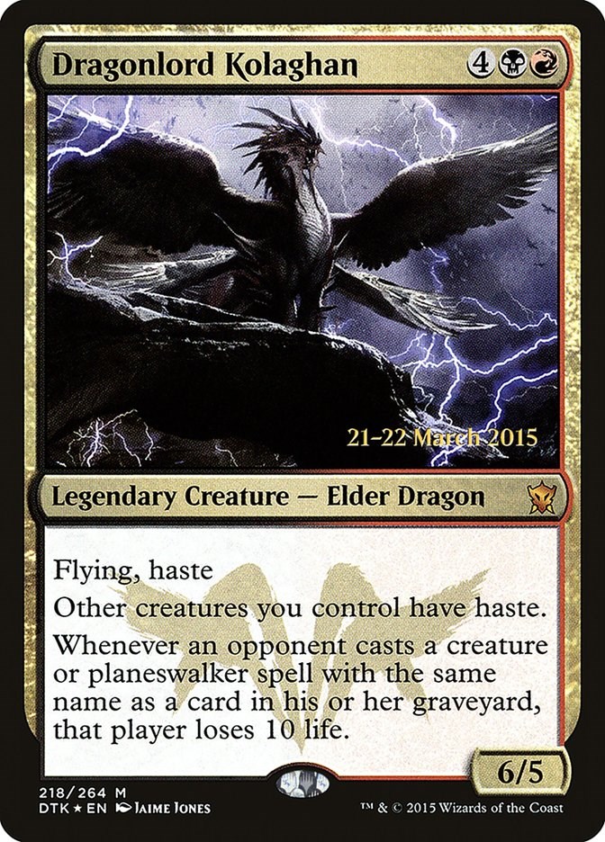 Dragonlord Kolaghan - Prerelease Cards - Magic: The Gathering