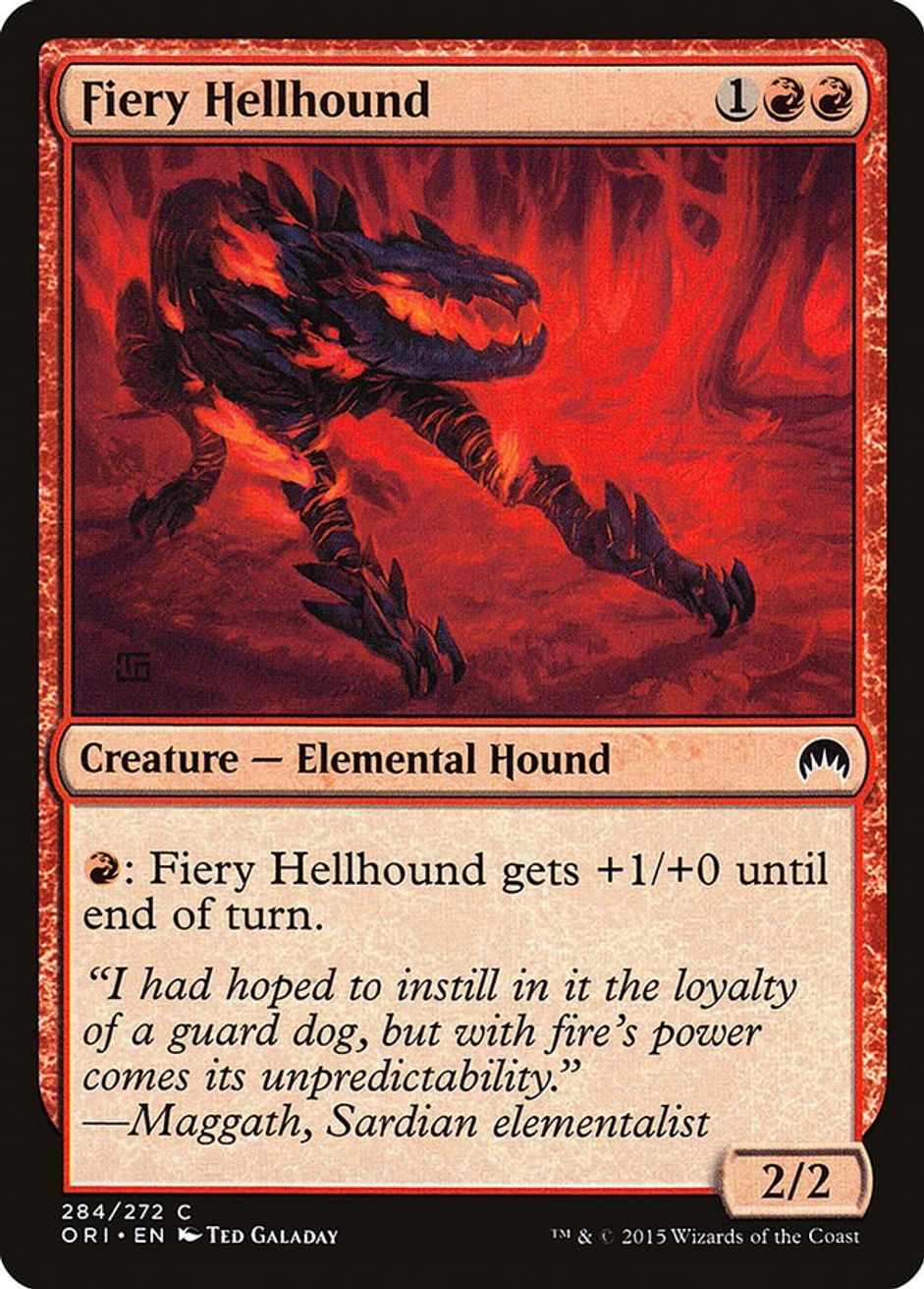 Fiery Hellhound - Magic Origins - Magic: The Gathering