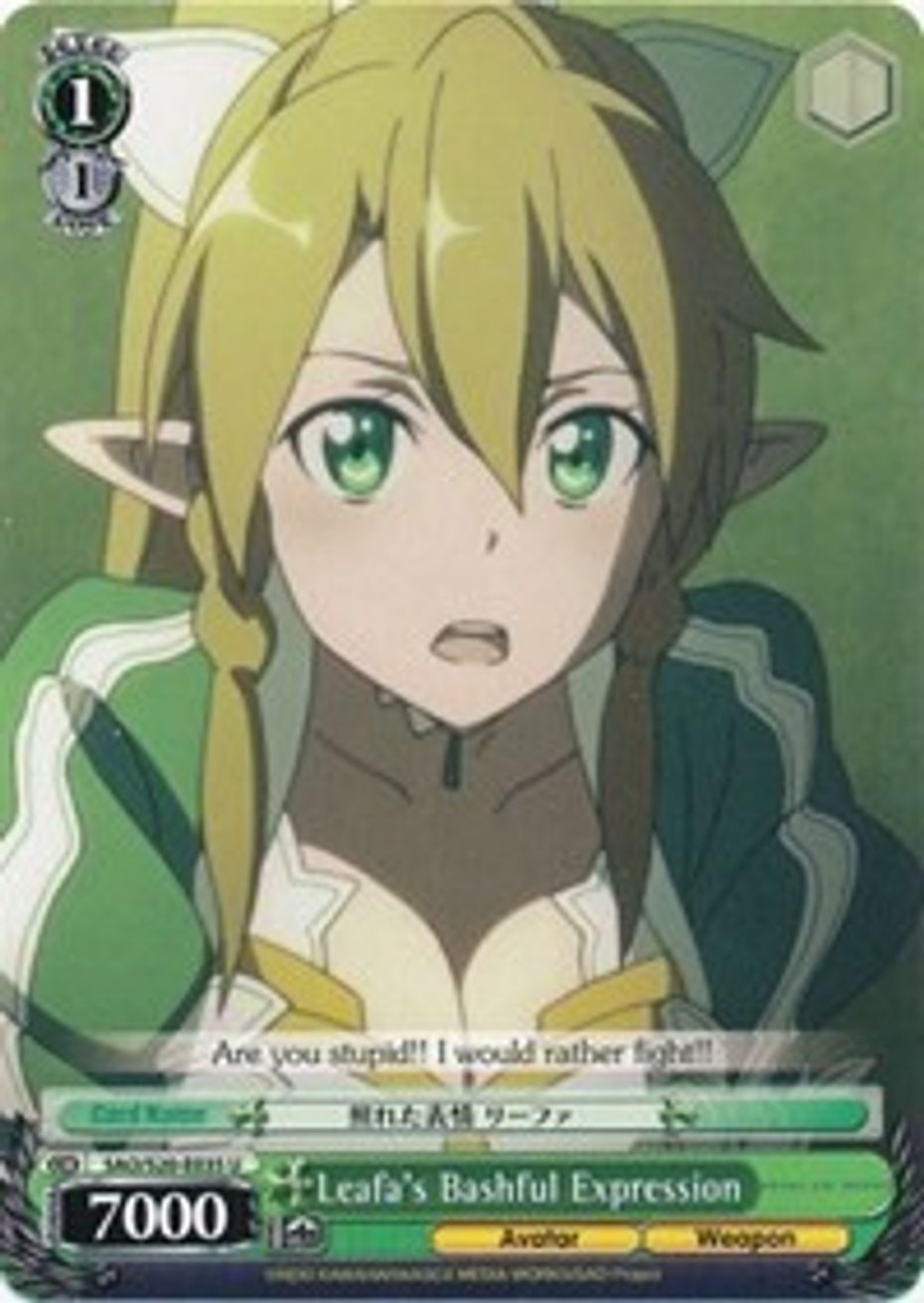 Leafa's Bashful Expression - Sword Art Online - Weiss Schwarz