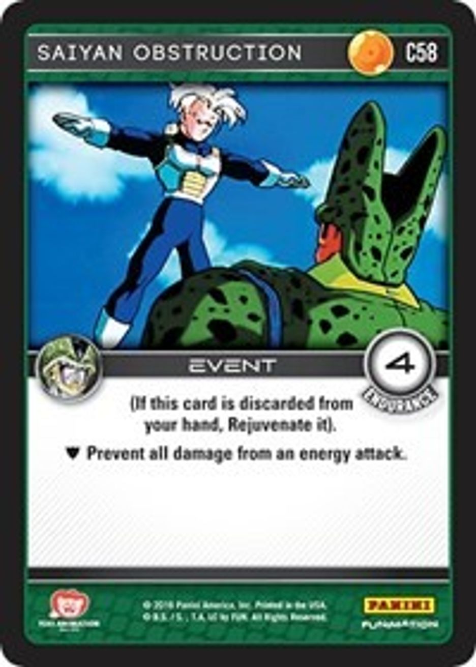 Saiyan Obstruction - Panini: Perfection - Dragon Ball Z TCG