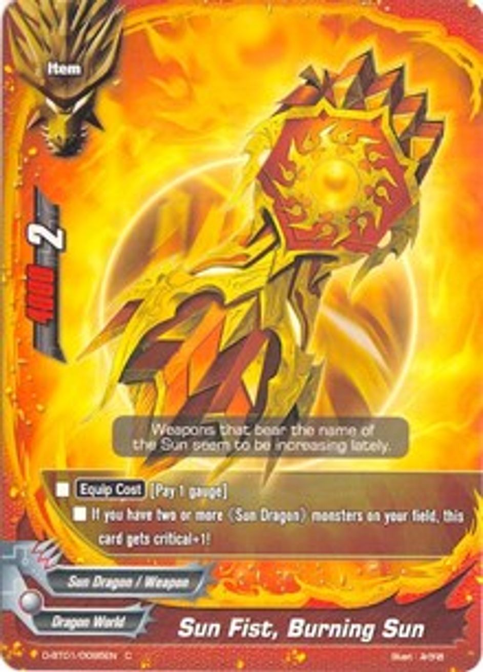 Sun Fist, Burning Sun - Unleash! Impact Dragon!! - Future Card BuddyFight