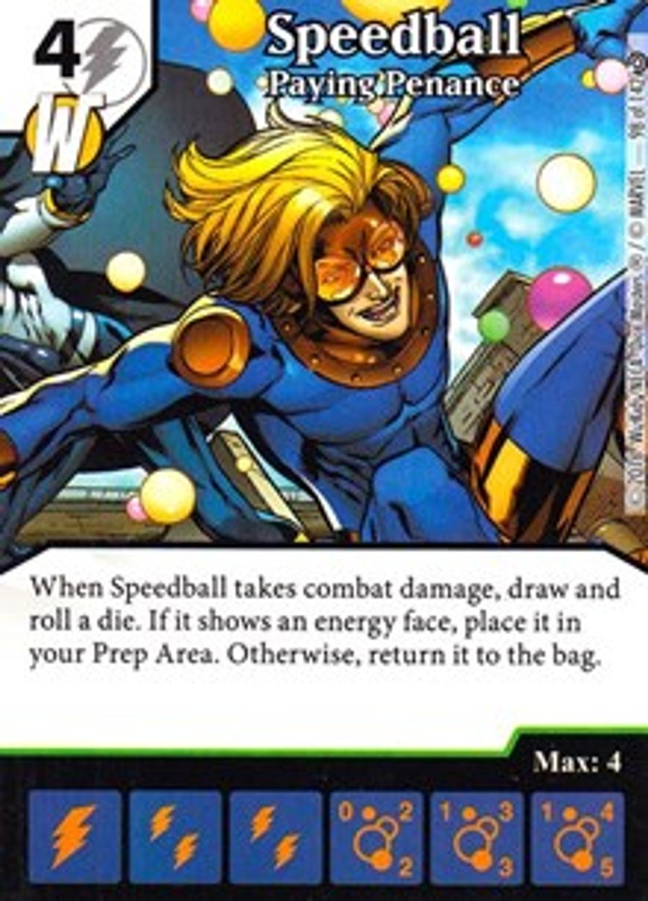 Speedball - Paying Penance - Civil War - Dice Masters