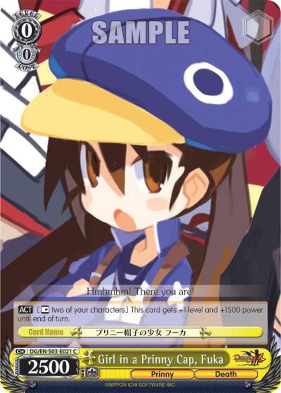 Girl in a Prinny Cap, Fuka - Disgaea - Weiss Schwarz